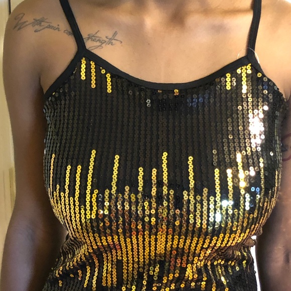 Tops | Shimmer Drip Body Tank | Poshmark